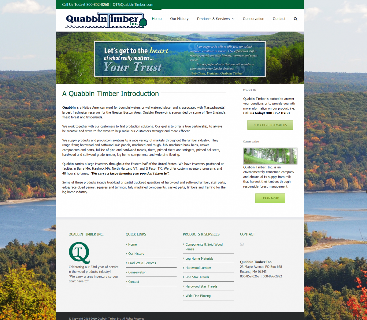 Quabbin Timber Inc. | Your Page Today LLC | Massachusetts, Connecticut ...